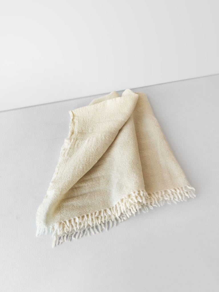 Lightweight Wool Throw Cream – The Arc