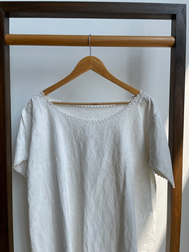 Vintage Monogrammed Linen Work Dress – The Arc